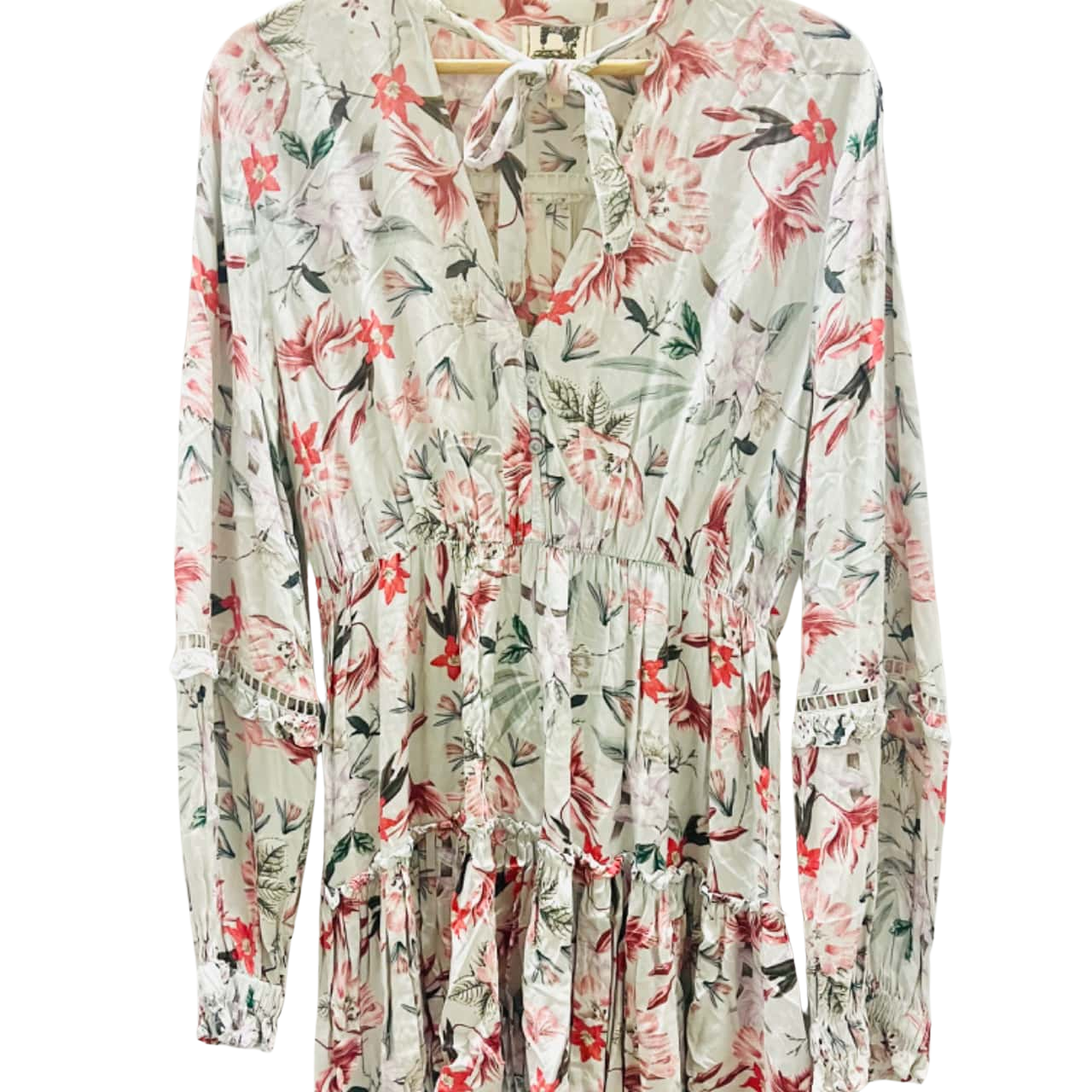 Jaase Boho Floral Long Sleeve Top Size L S