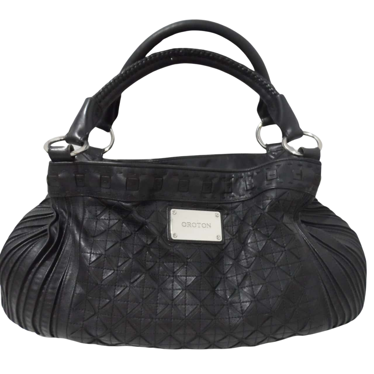 Oroton Black Leather Womens Handbag (s)