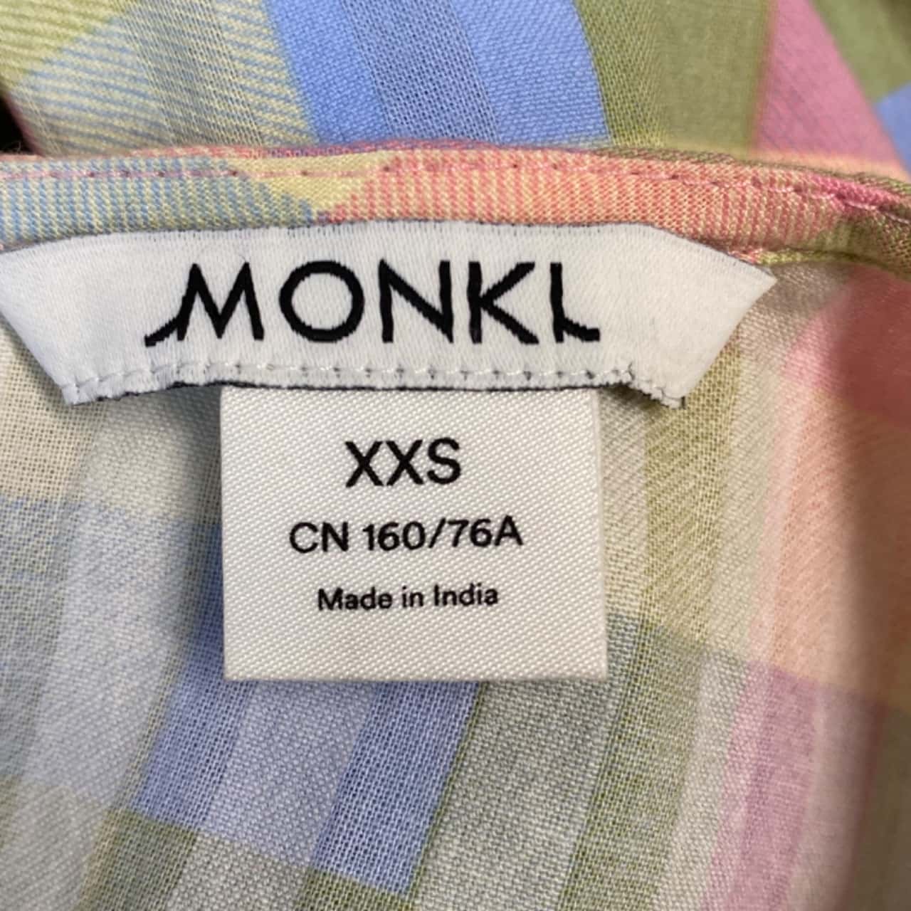 MONKI Womens Size XXS Jumpsuit Checked / Multicoloured (s)