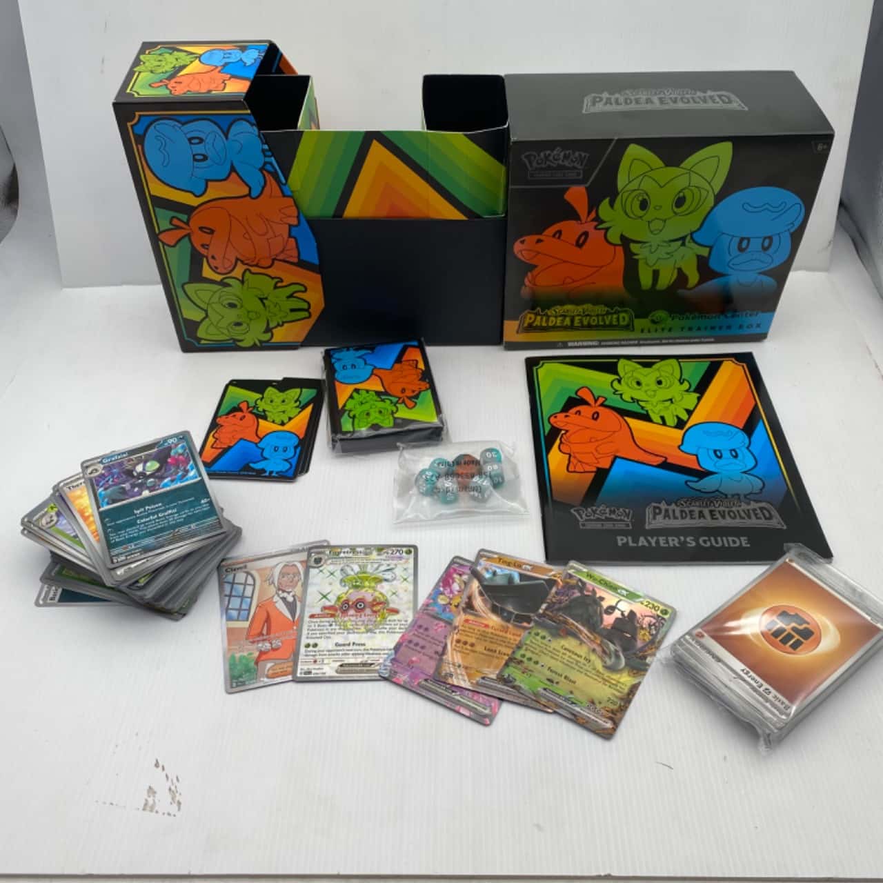 Pokemon Paldea Evolved Pokémon Center Elite Trainer Box, Opened with ...