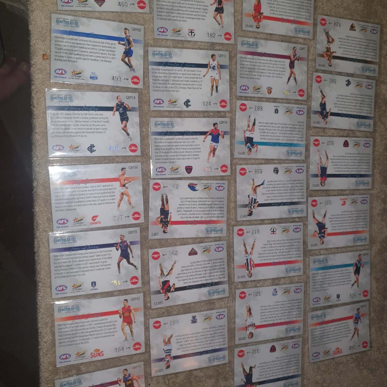 AFL Footy Cards Select Footy Stars Prestige Gambreakers 26 cards ...