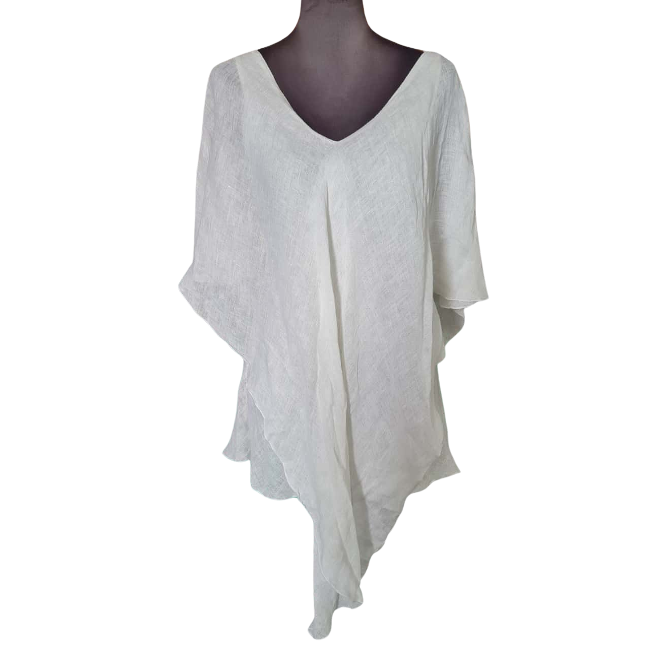 The Shanty Womens Size L White Linen Long Top BNWT (s)