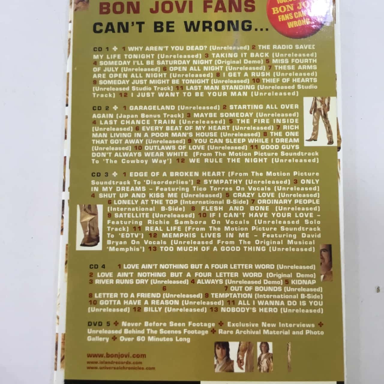 100 Million Bon Jovi Fans can’t be wrong CD Collection