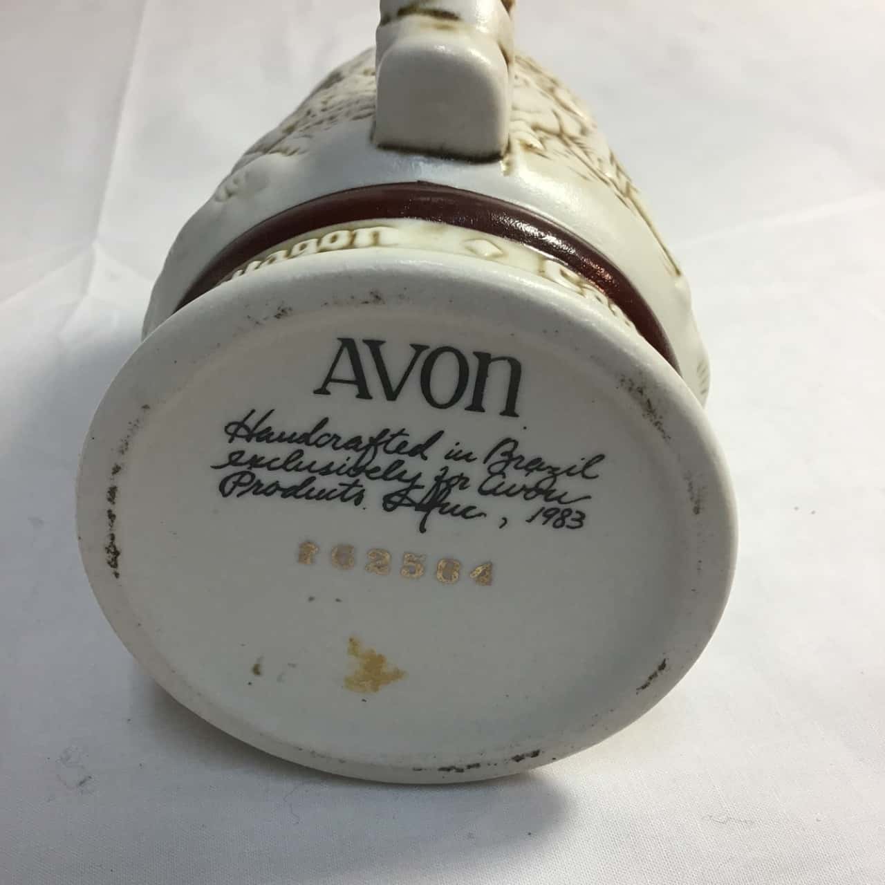 Vintage Avon Mini 1983 Ceramic Beer Stein Mug Hand Made In Brazil