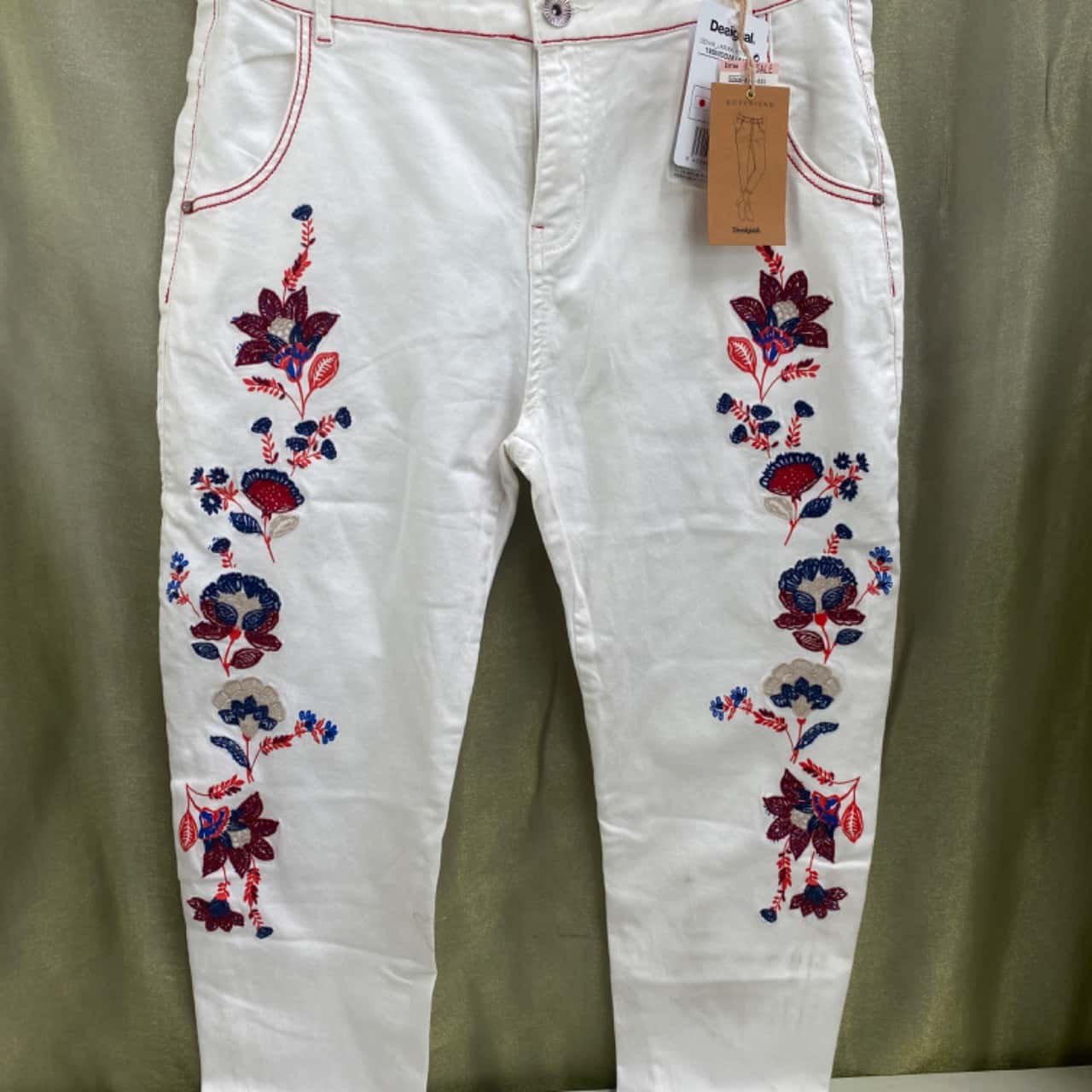 Desigual Floral Jeans Size 30