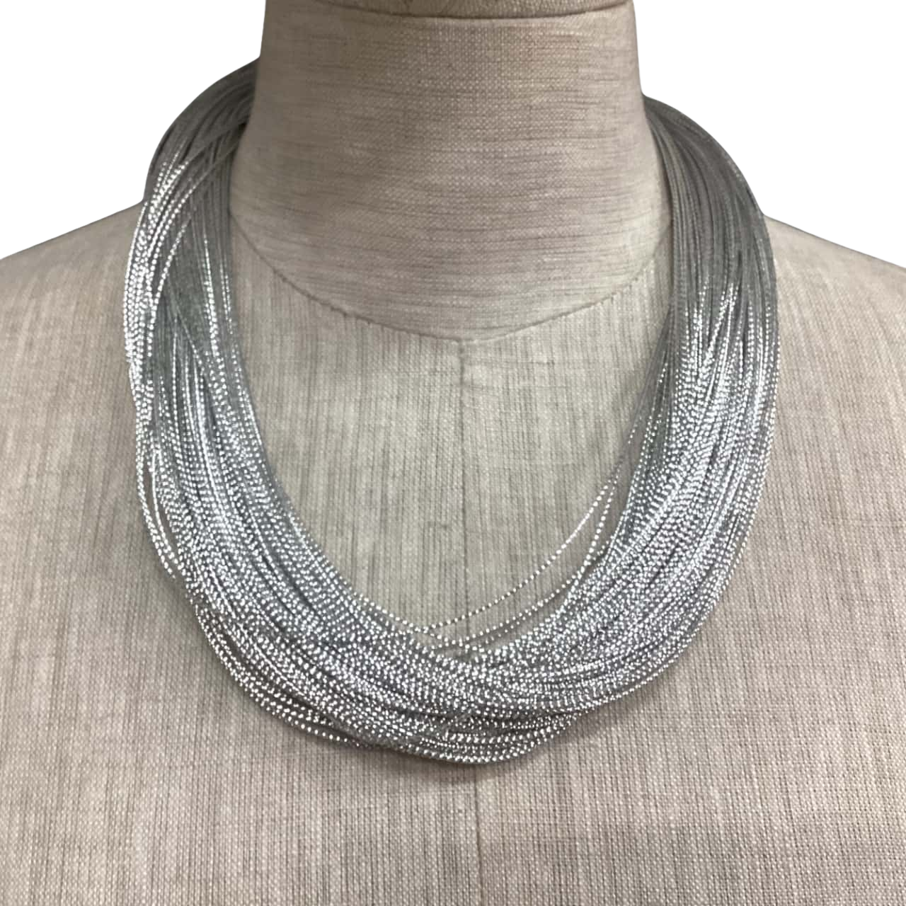 Silver Wax Cord Short Necklaces(s)