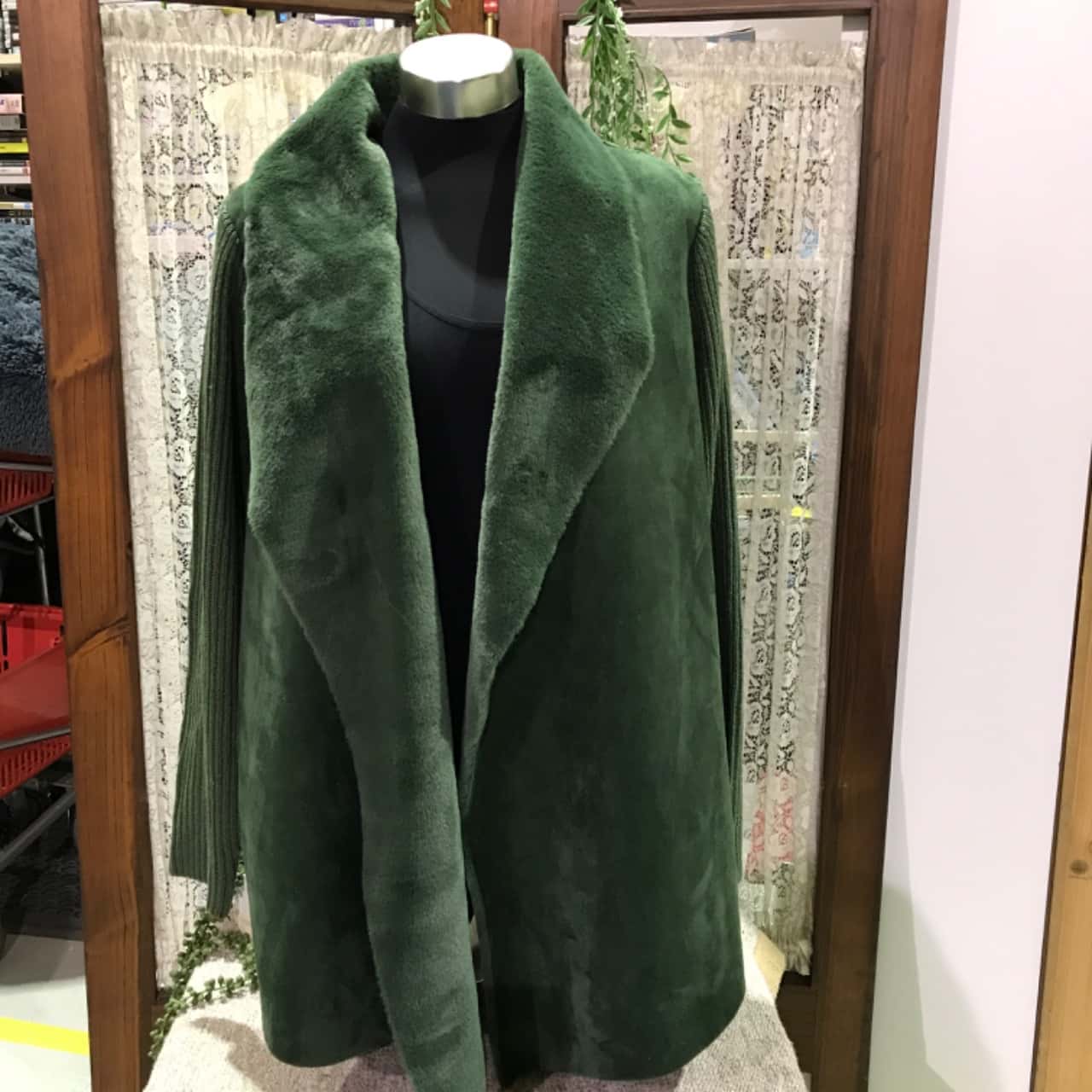 Autograph Womens Size M Khaki Sherpa cardigan (s)