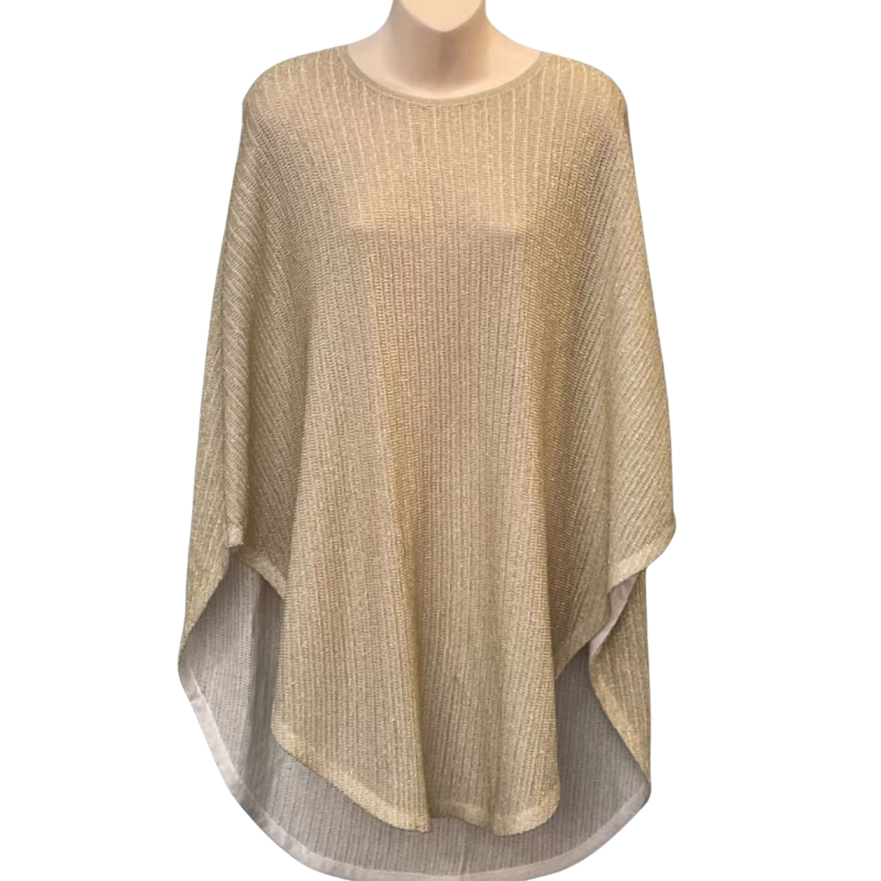 French Connection Womens Size M-L Gold / Off White Cape top