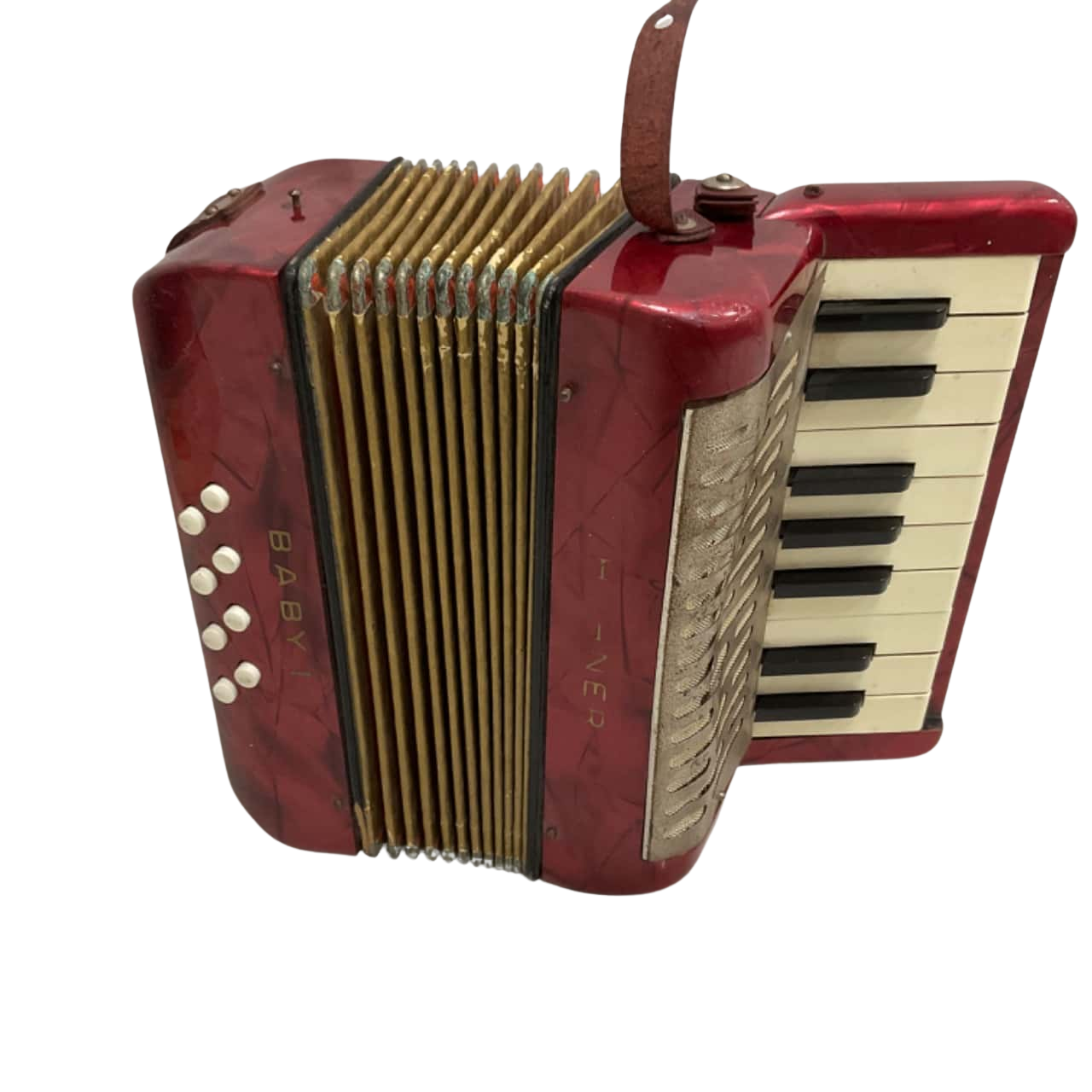 Vintage Hohner Baby II Miniature 8 Bass Piano Accordion Works!(s)