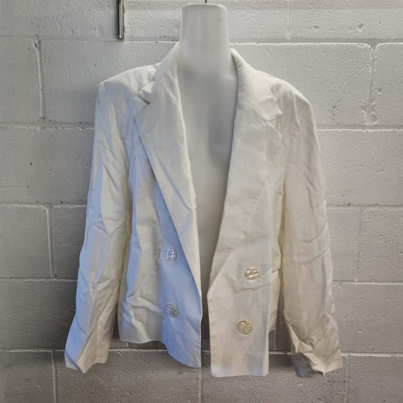 Liz Jordan Womens Size 18 Open Jacket White RRP $169.99(s)