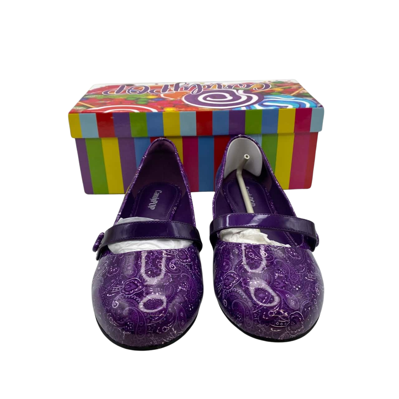 Womens Candy Pop Purple Paisley "Controversy" Flats Shoes (Brand New In ...