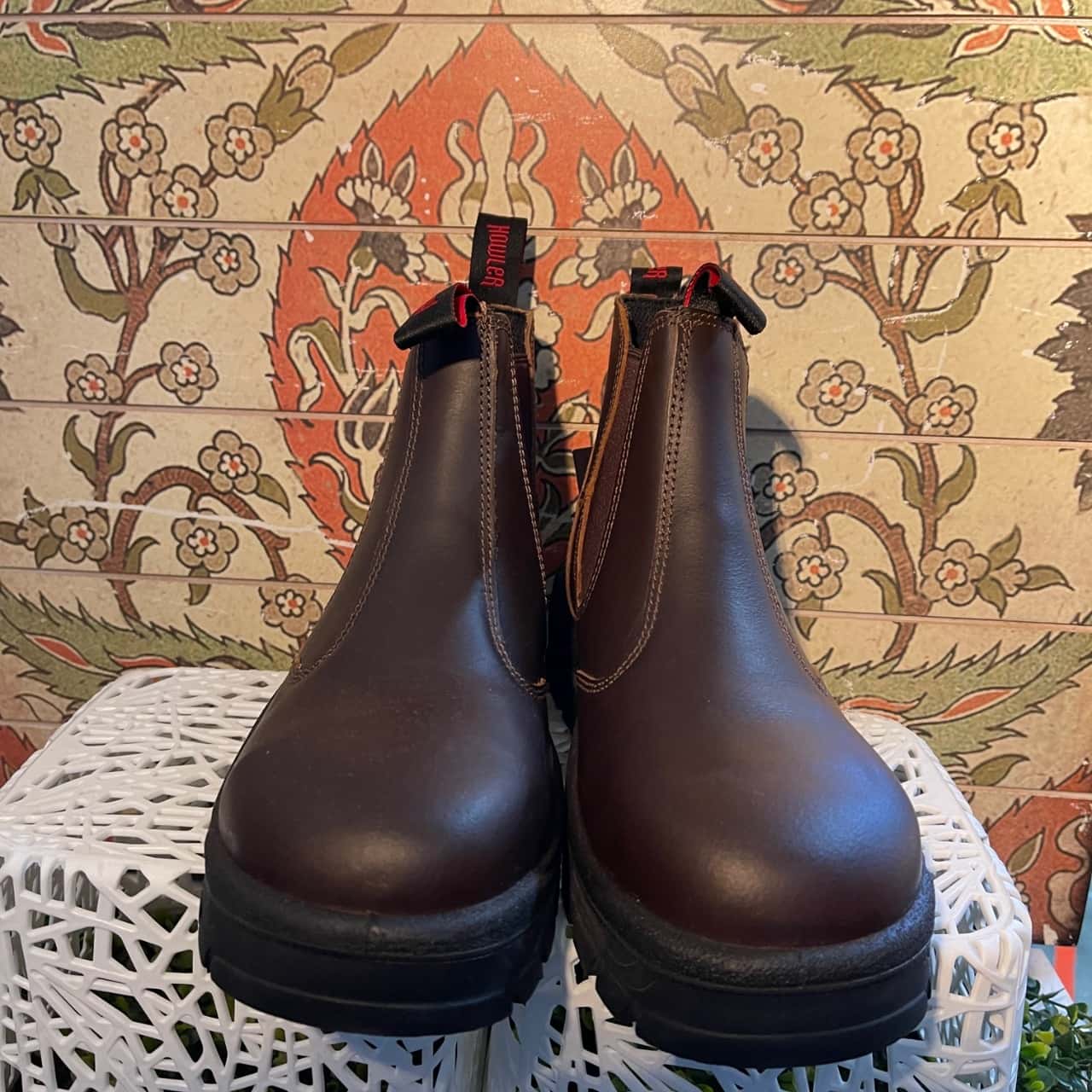 Mens Howler Steel Cap Boots Brown Size 7