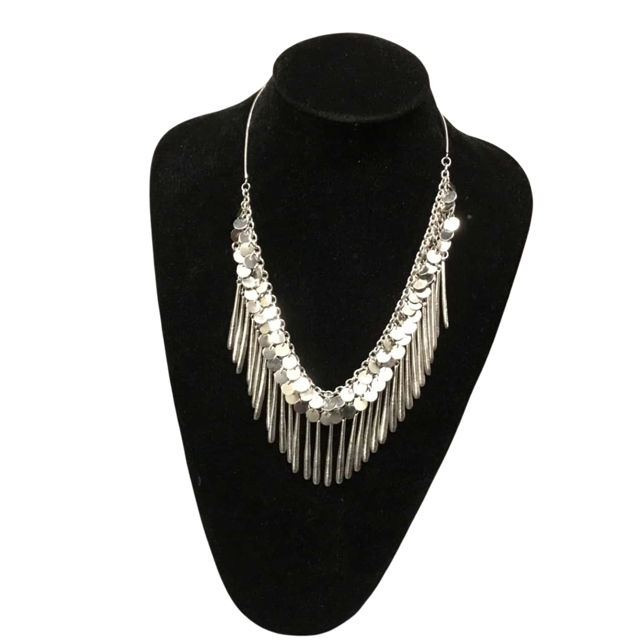 Beautiful Silver Coloured Necklace Adjustable(s)