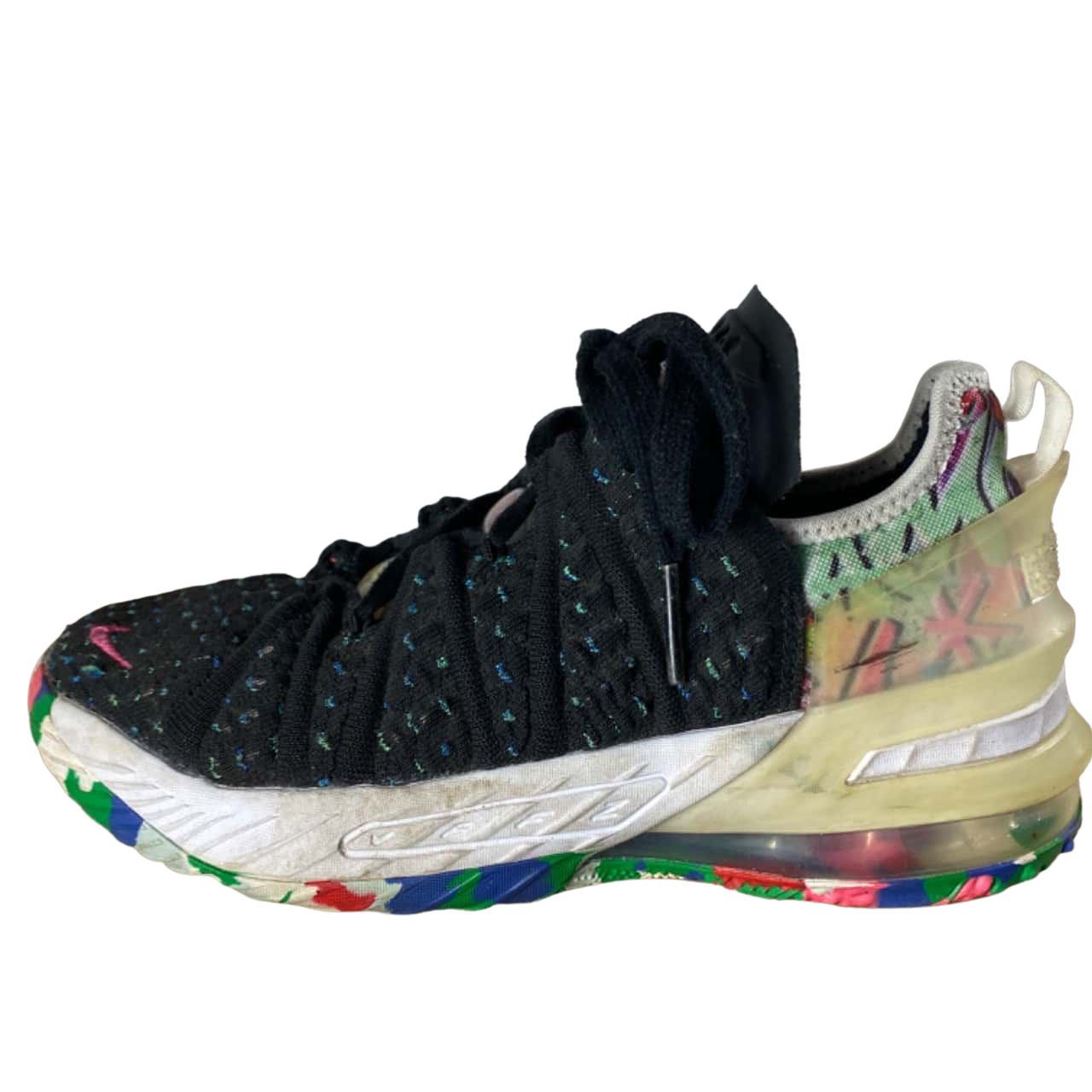 Nike Kids LeBron 18 Sneakers Size 5Y Black / Multicoloured