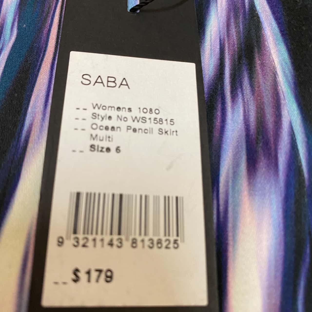 Saba Size 6 Ocean Pencil Skirt Multicoloured BNWT