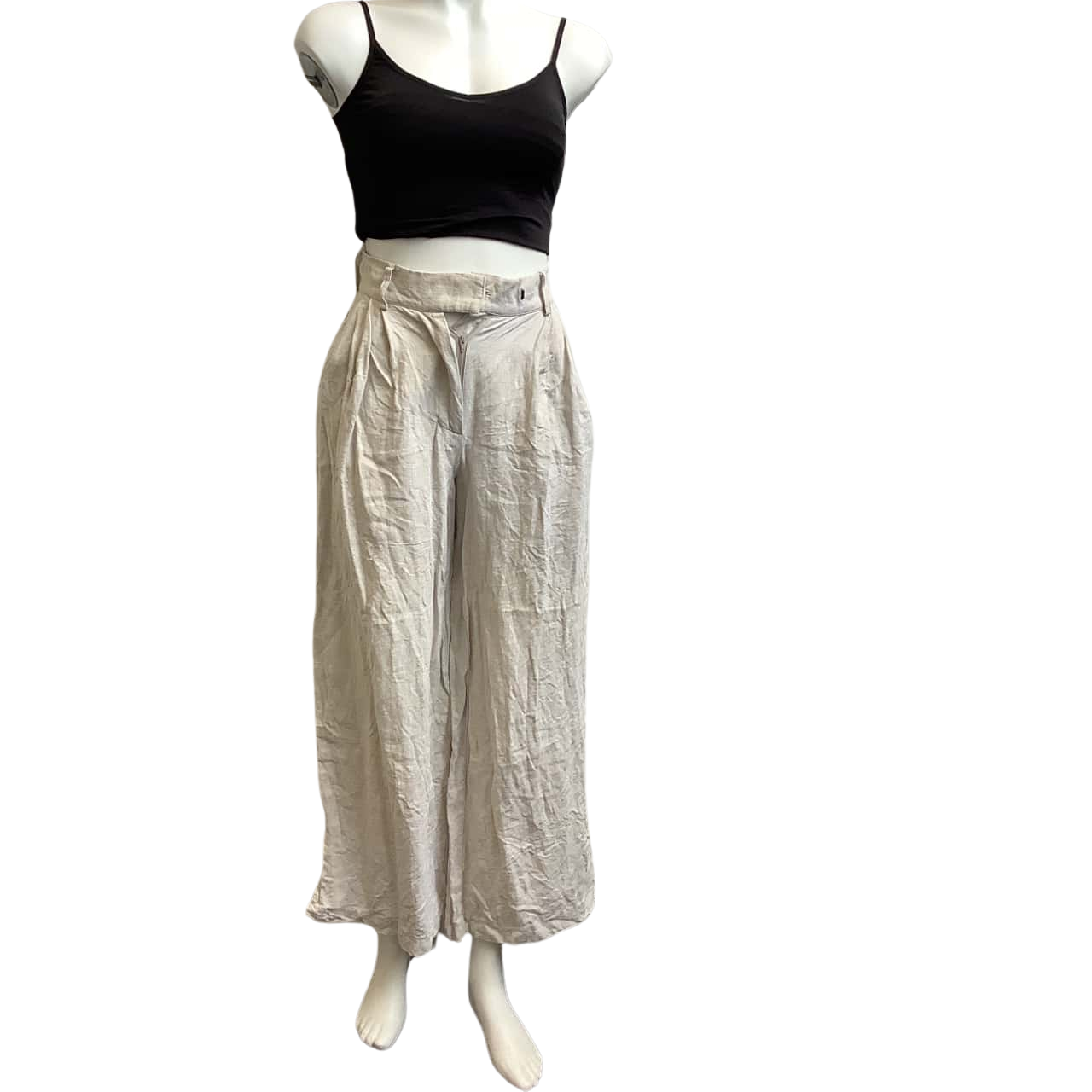 AERE Womens AUS Size 6, W24” Linen Pants Oatmeal