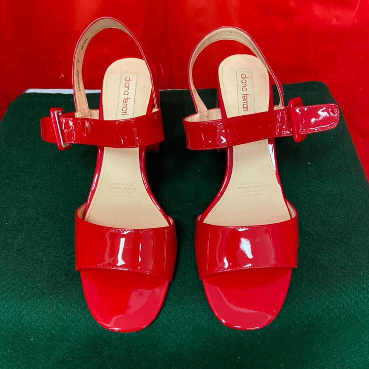 Diana Ferrari Womens Size 9 Red Patent Shoes(s)