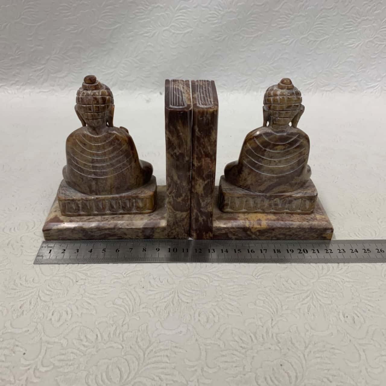 Buddha Bookends: Hand Carved Soapstone (s)