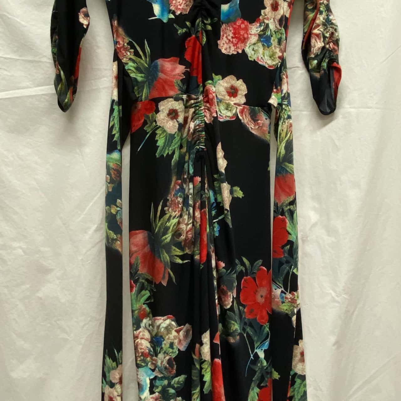 Sacha Drake Womens Size 10 Maxi Dress Black / Floral (s)