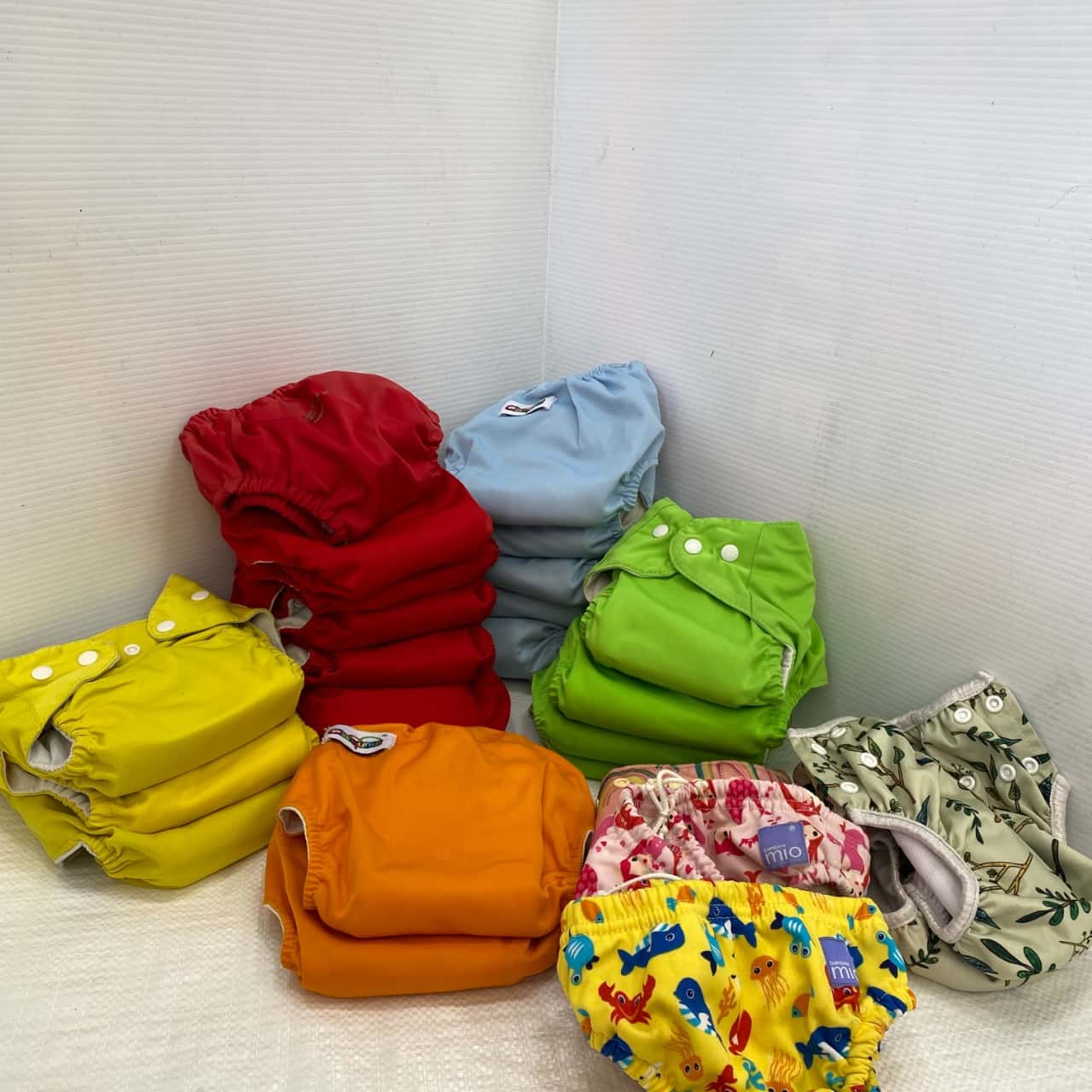Reusable Adjustable Multi coloured Nappies x22