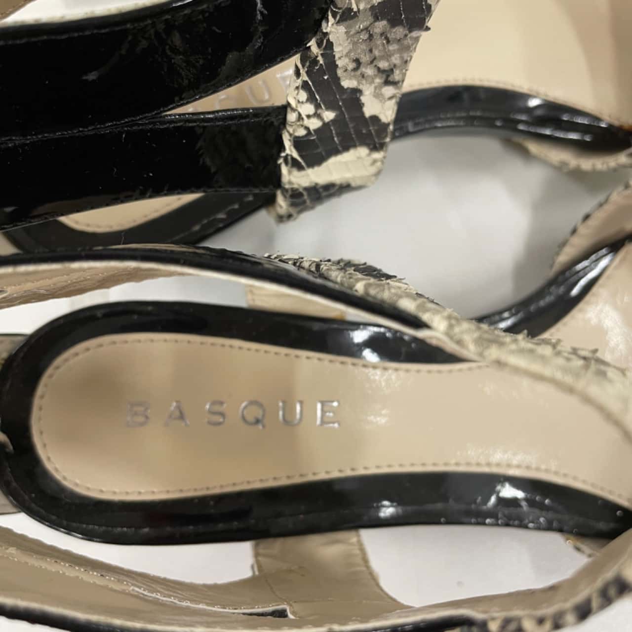 Basque Womens Size 37 Animal print / Black Sandals(s)