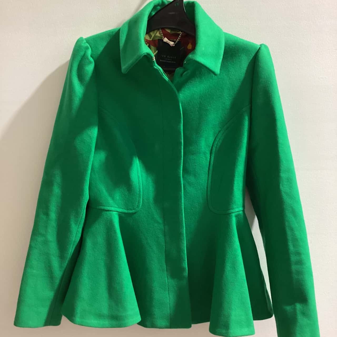 Ted Baker Womens Size 2 Green Wool Jacket(s)