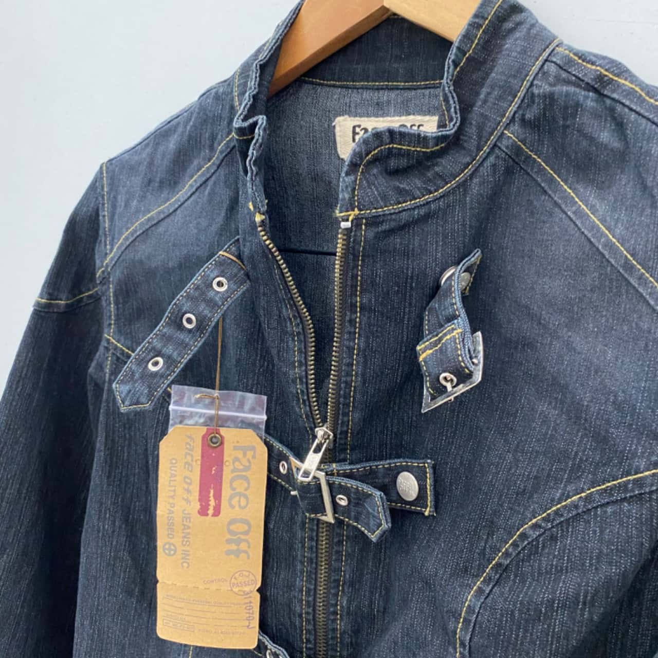 Womens FACE OFF Denim Buckle Jacket Brand New(s)