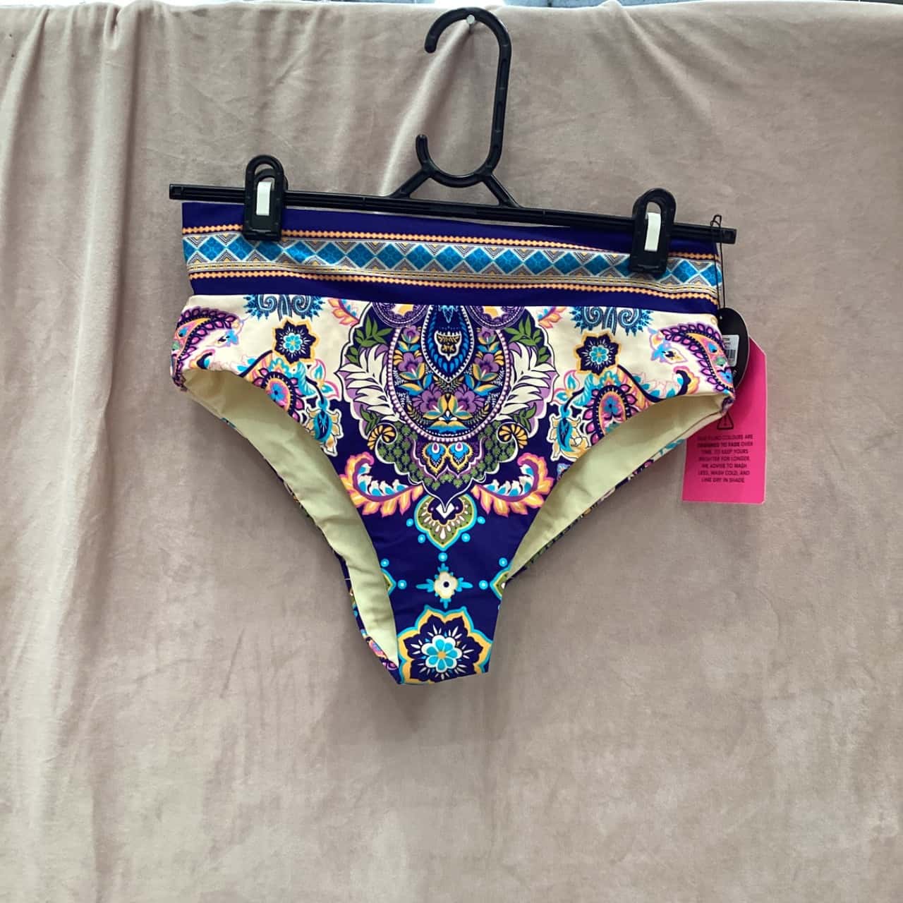 Womens Multicoloured Bikini Bottom L (s)