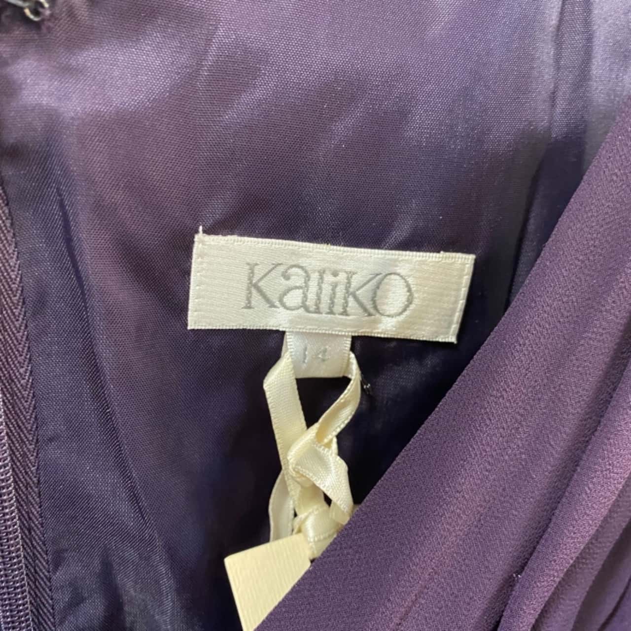 Kaliko 30's Hollywood Dark Purple Dress Size 14 BNWT RRP£120(s) - New ...