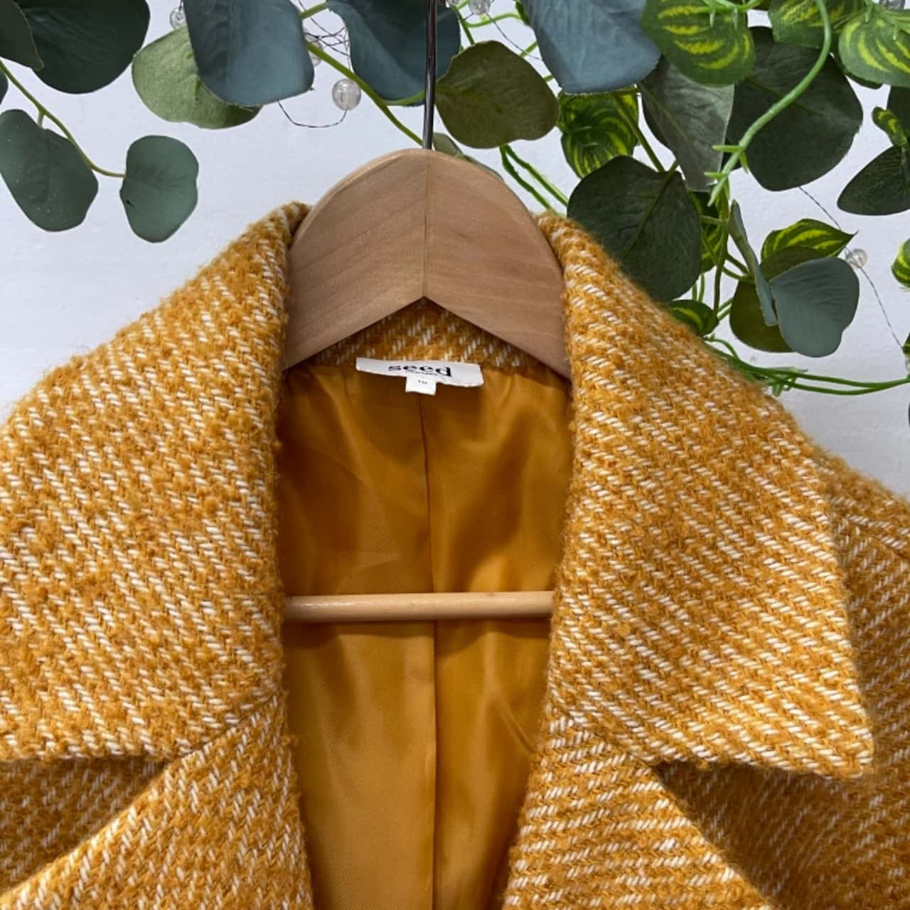 Seed Heritage Womens Size 10 Yellow Coat Wool Mix(s)