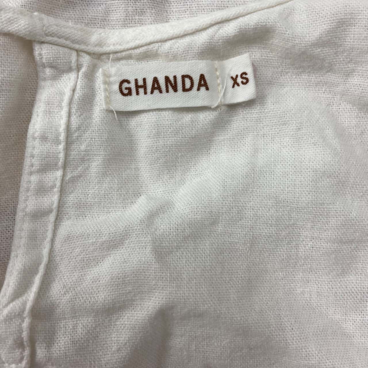 Ghanda Womens Size XS Cropped Top White (s)