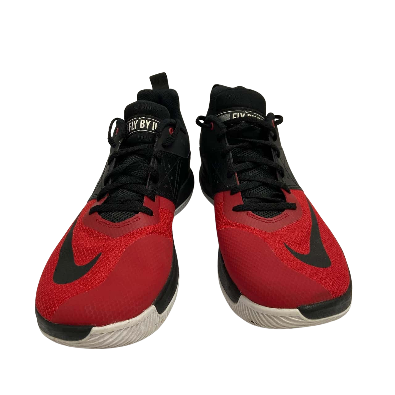 Nike Mens Size 44.5 Black / Red Fly By II Sneakers (s)
