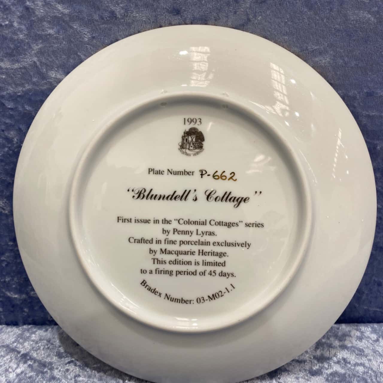 Macquarie Heritage Blundell’s Cottage Display Plate(s)