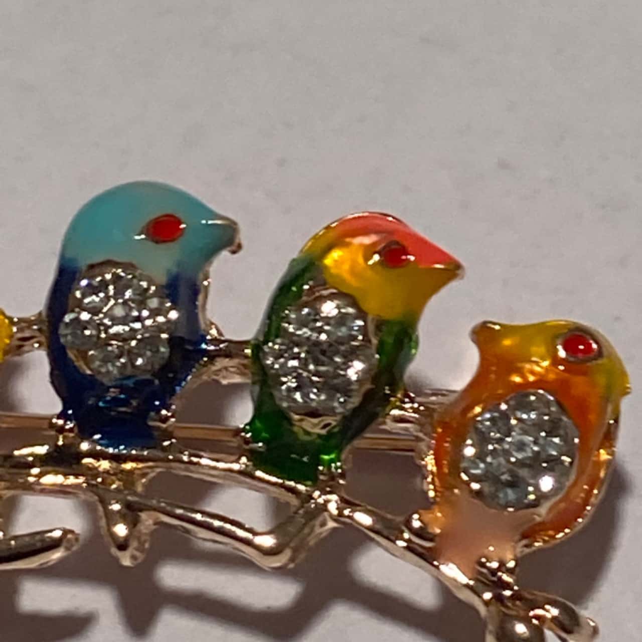 Womens Brooch Multicoloured Birds(s)