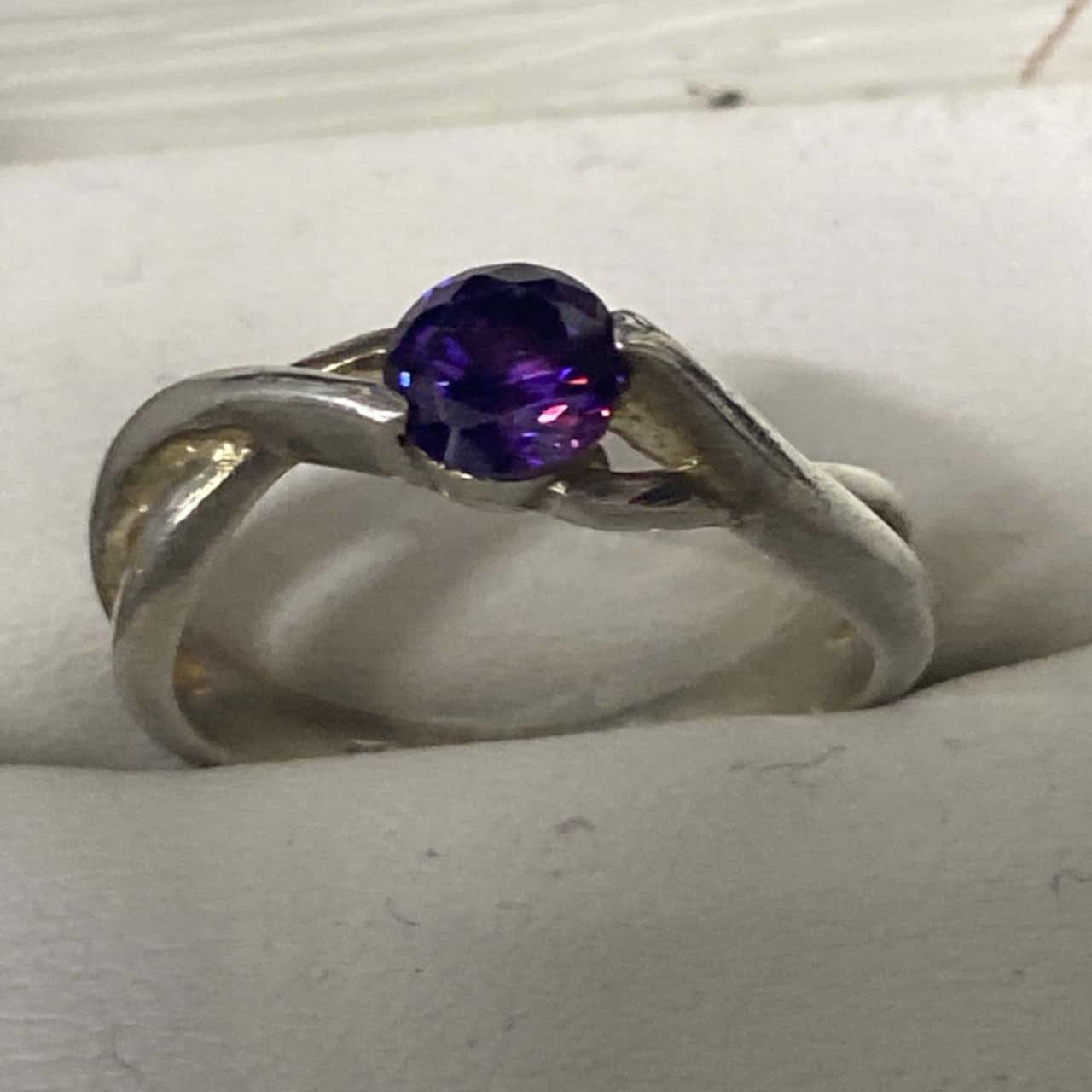 Sterling silver amethyst ring