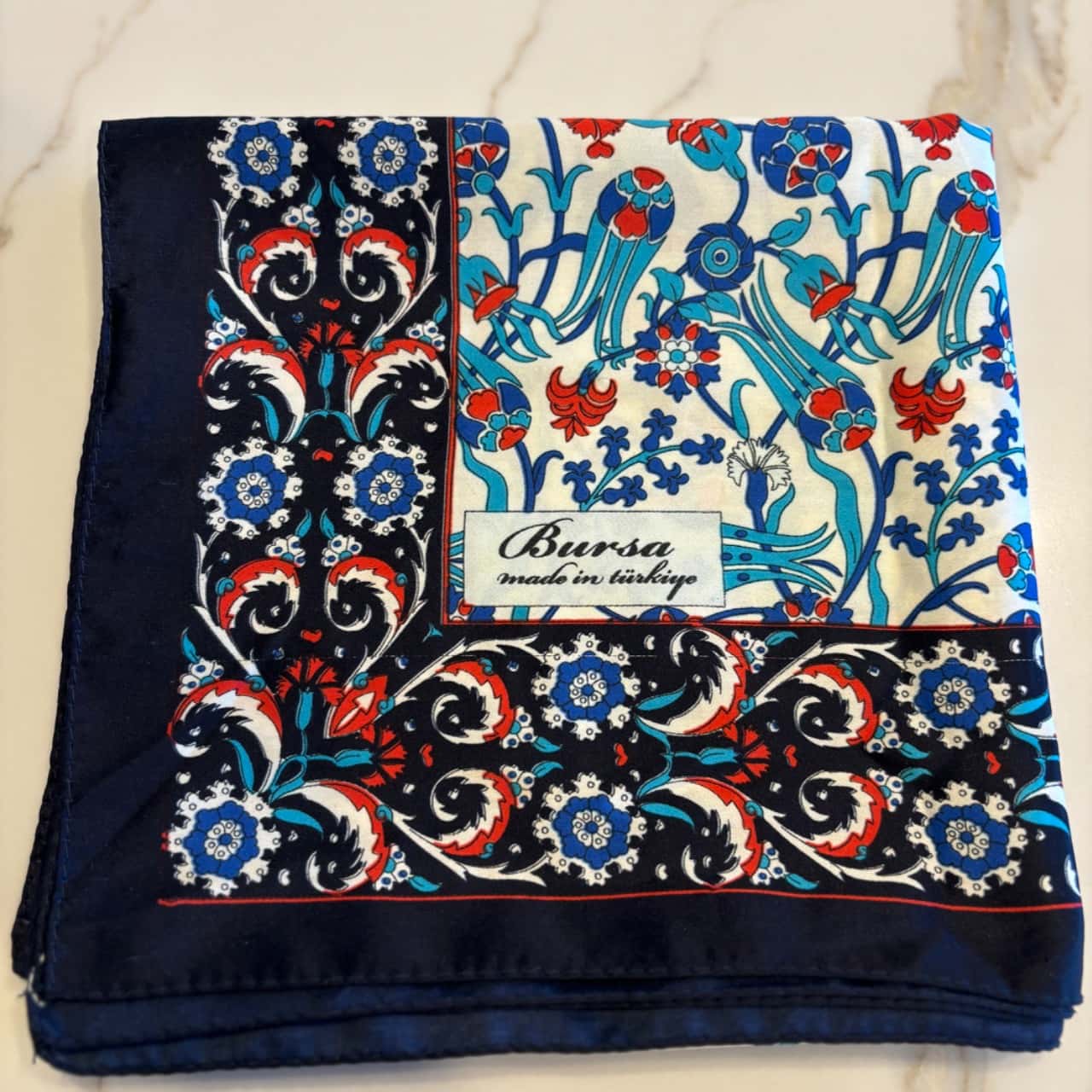 Womens Ladies BURSA Floral Silk Scarf Classic Luxury Wrap Scarf Made in ...