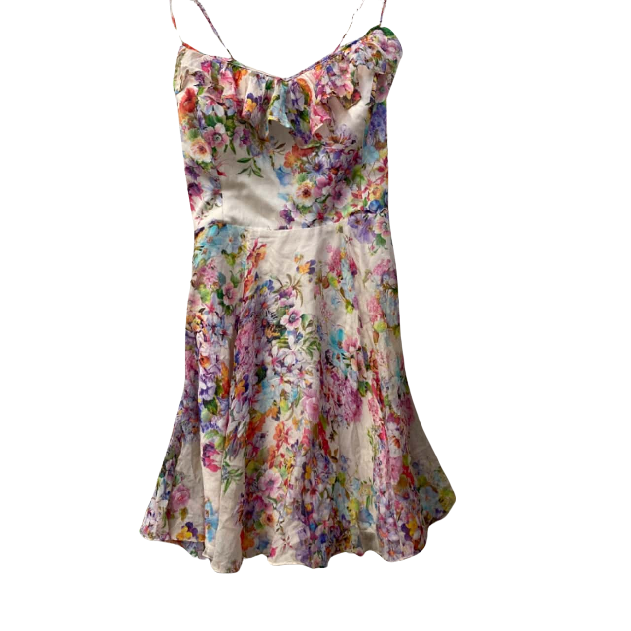 Forever New Womens Size 16 Mini Dress / Shoestring Strap Multicoloured (s)