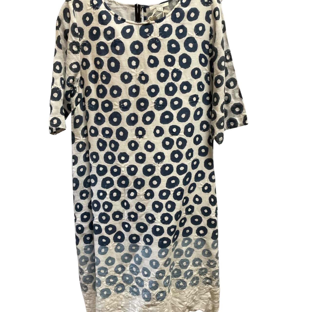 Orientique Womens Size 10 Casual Dress Blue / White (s)