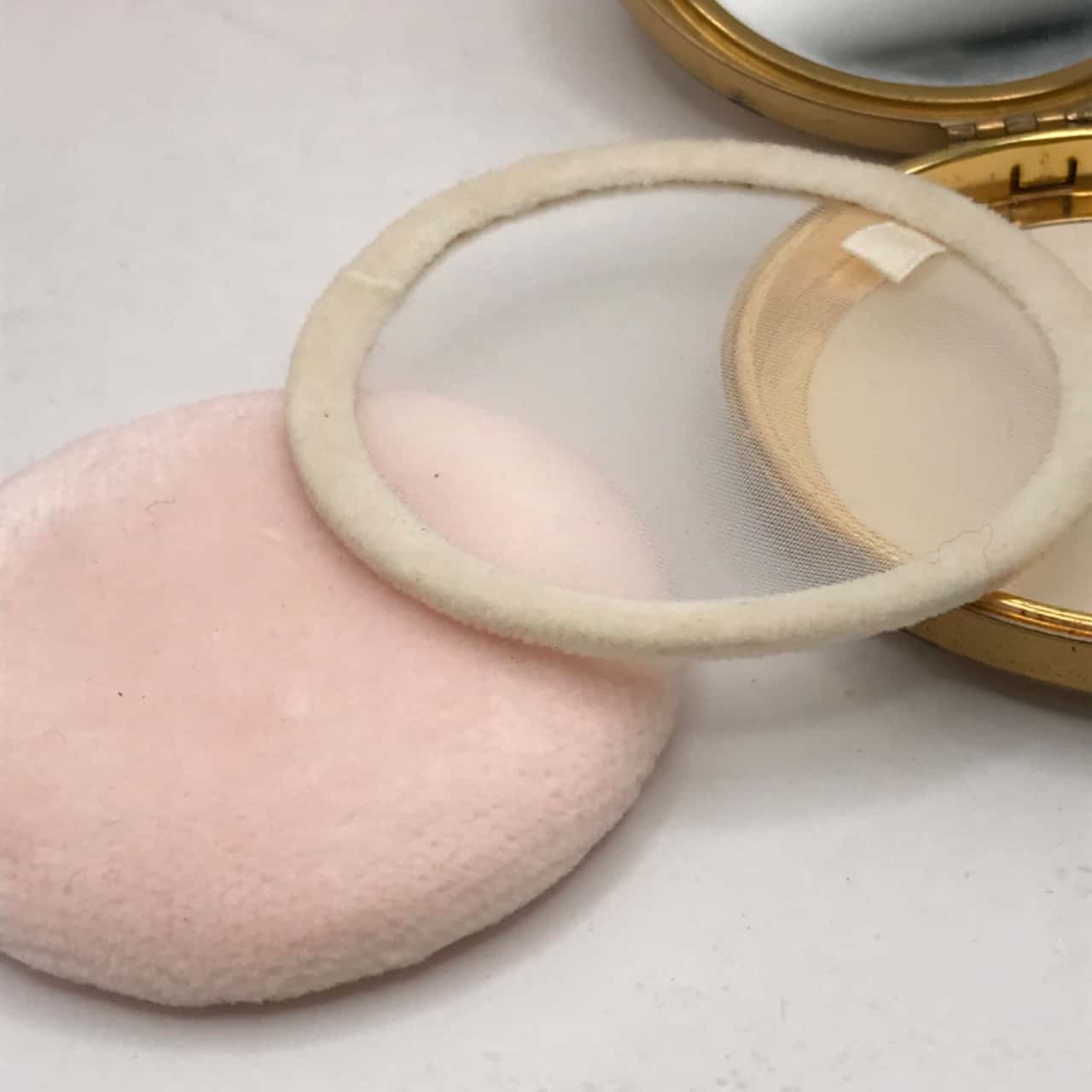 Mascot Powder Compact Petit Pointe Embroidered 1950s Vanity Cosmetic ...