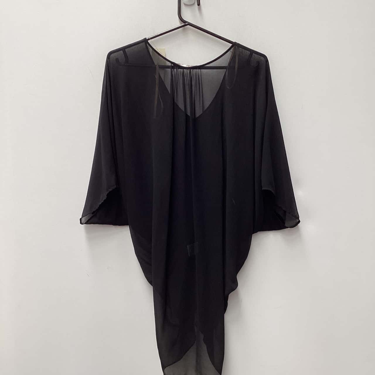 Cooper St Sheer Kaftan Black Size 8