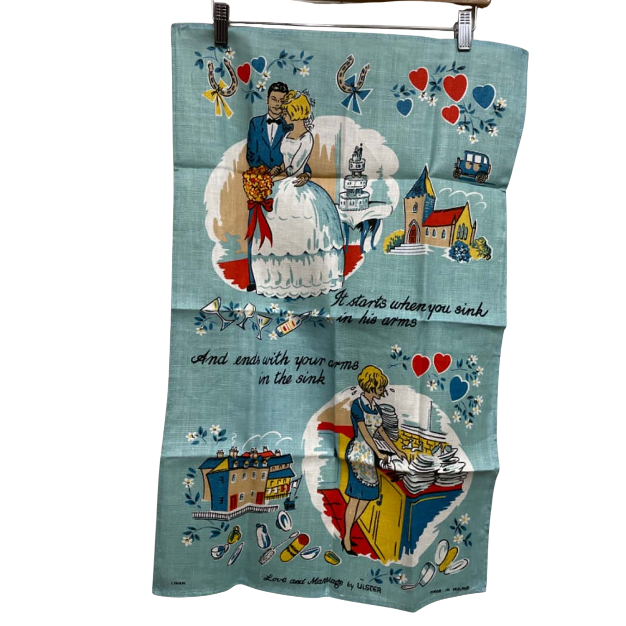 Love and Marriage By Ulster Linen Tea Towels (s)