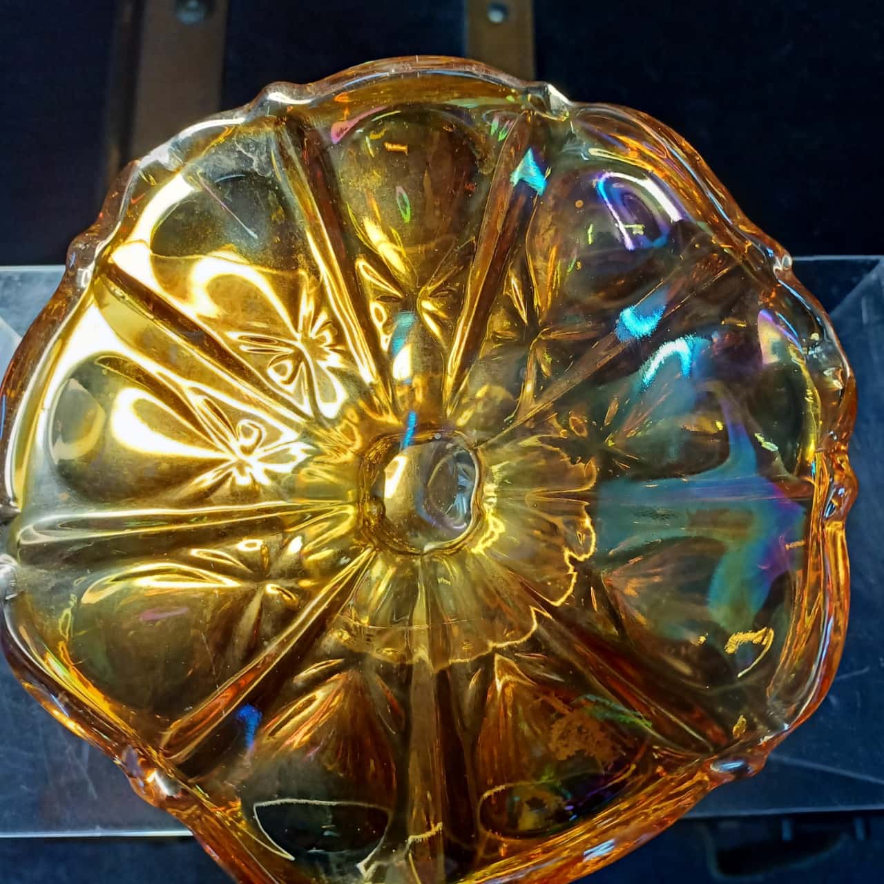 Vintage Rainbow glass candy dish(s)