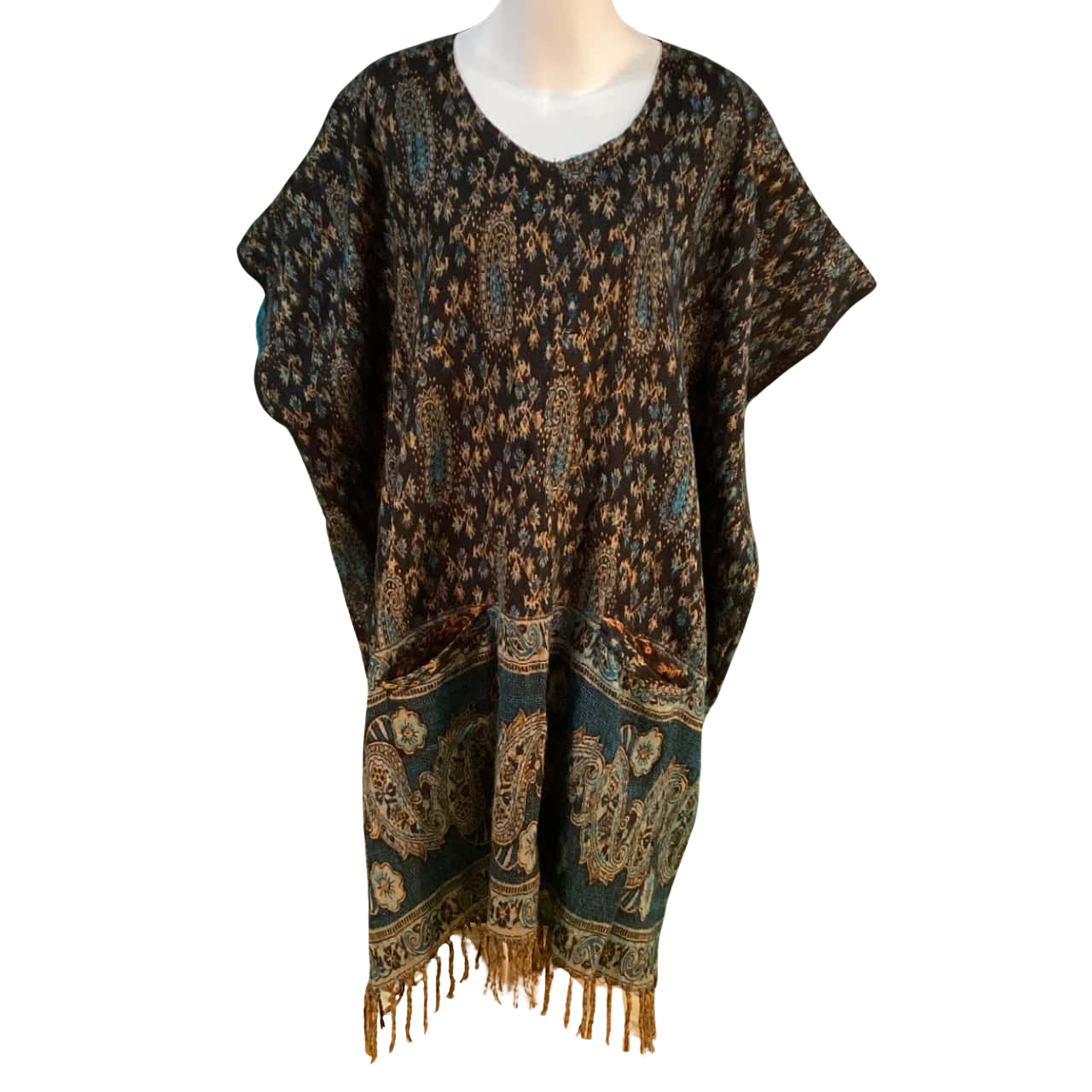 Tree of Life Womens One Size Poncho Multicoloured Pattern (s)