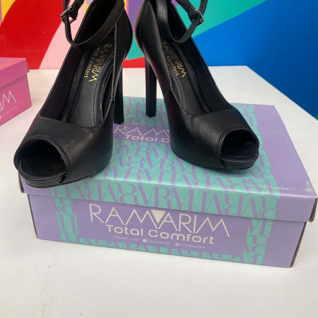 Ramarim black heels size 7 (s) - Used As New | Salvos Stores