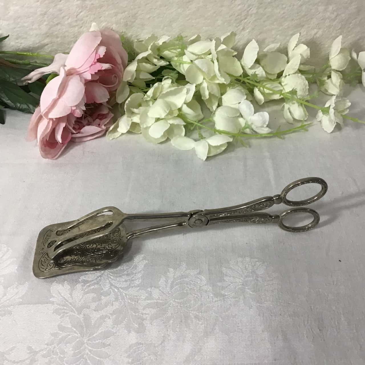 Decorative Pattern Silver Plated Scissor Cake Server(s)