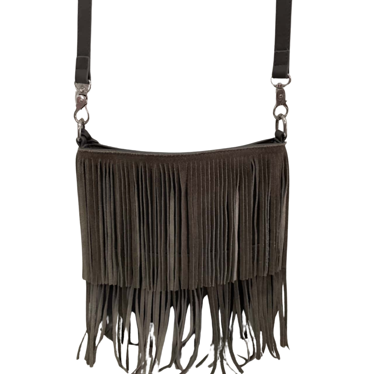Urban Originals Womens Grey Fringed Handbag
