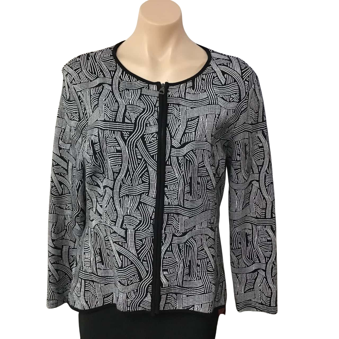 Gordon Smith Womens Size S Black / White / Pattern Front Zipper Jacket