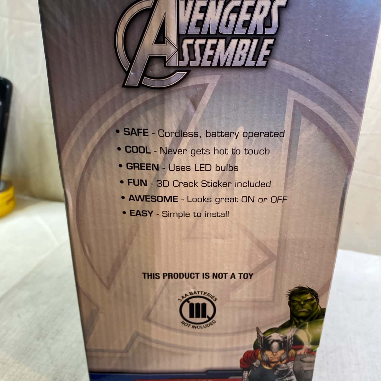 Marvel Avengers Thor Hammer MJOLNIR 3D Deco Wall LED Night Light Gift ...