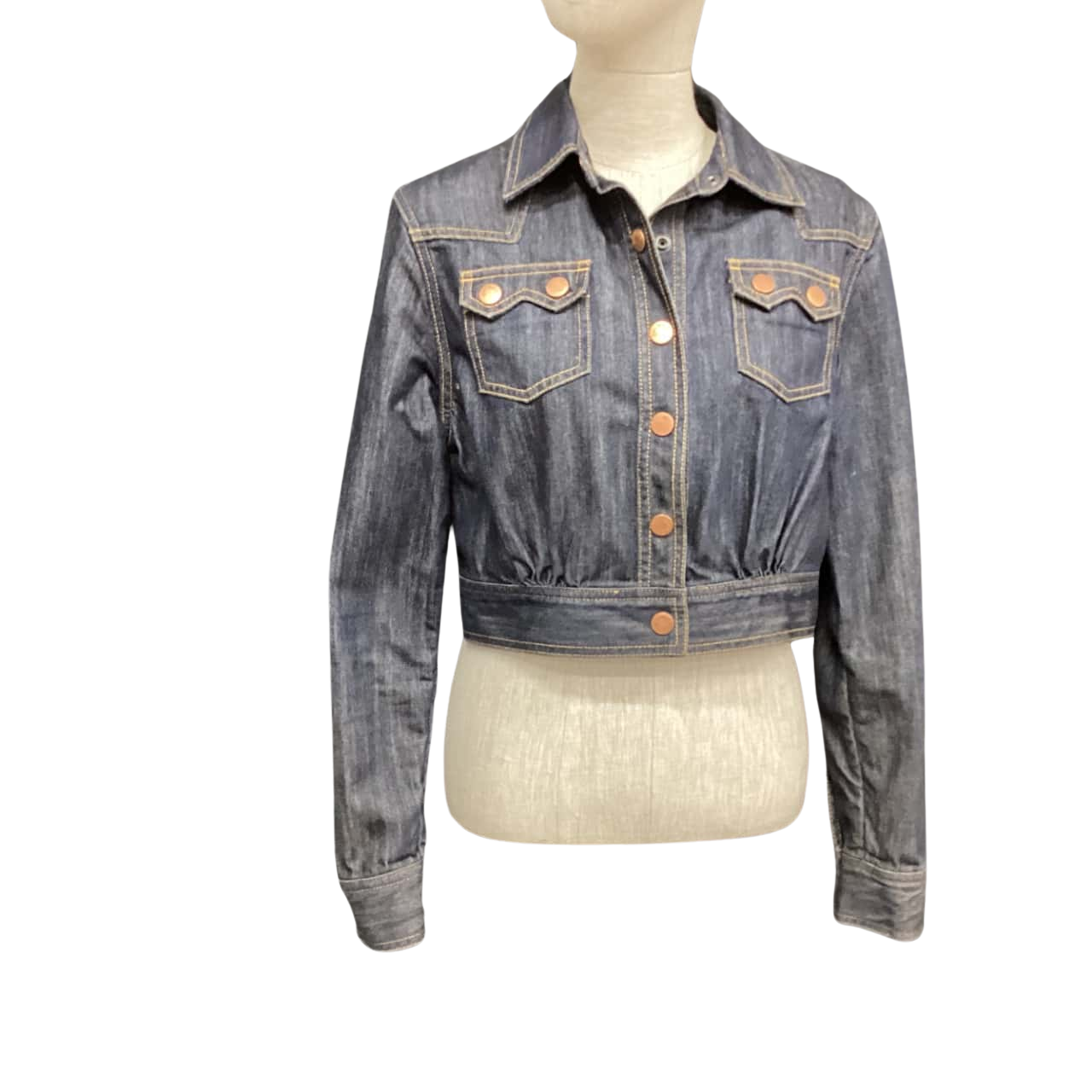 Gorman Womens Size M Denim Jacket Navy Blue (s)