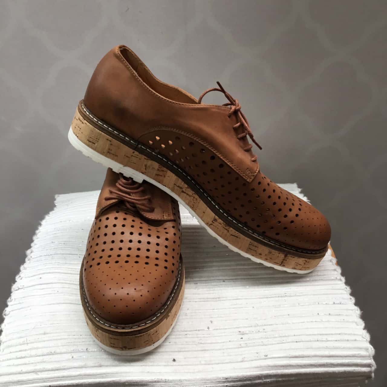 Mens Exton Size 41 Brown leather casual shoes